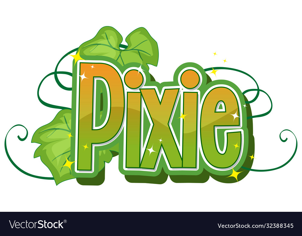 Pixie logo on white background Royalty Free Vector Image