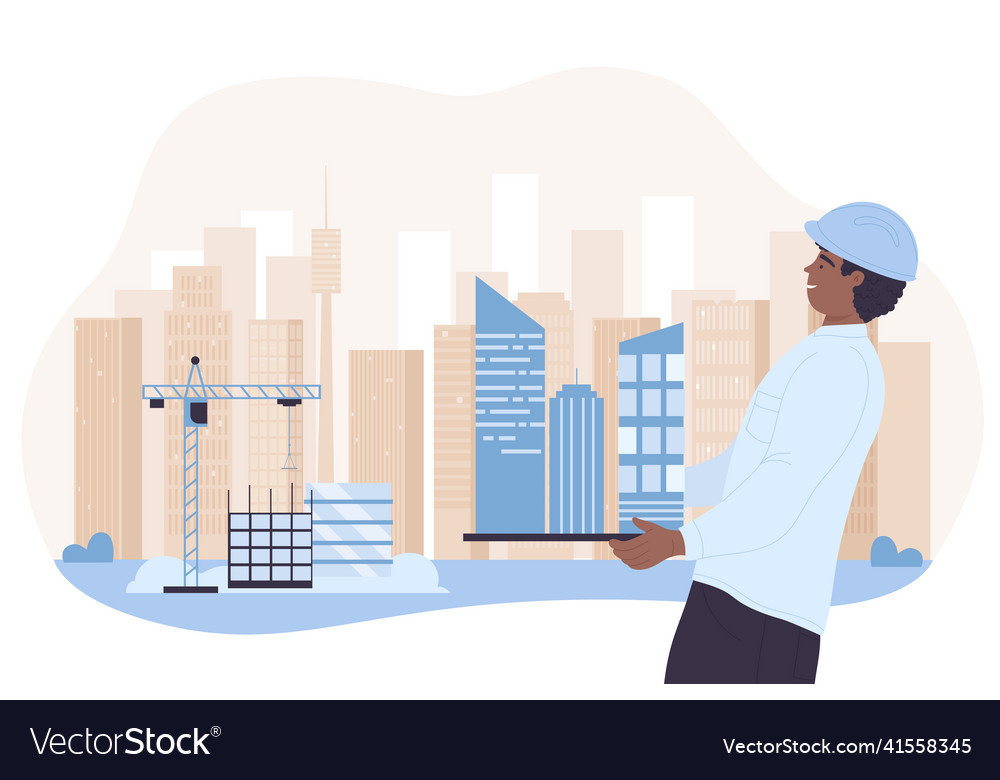Urban construction development engineering Vector Image