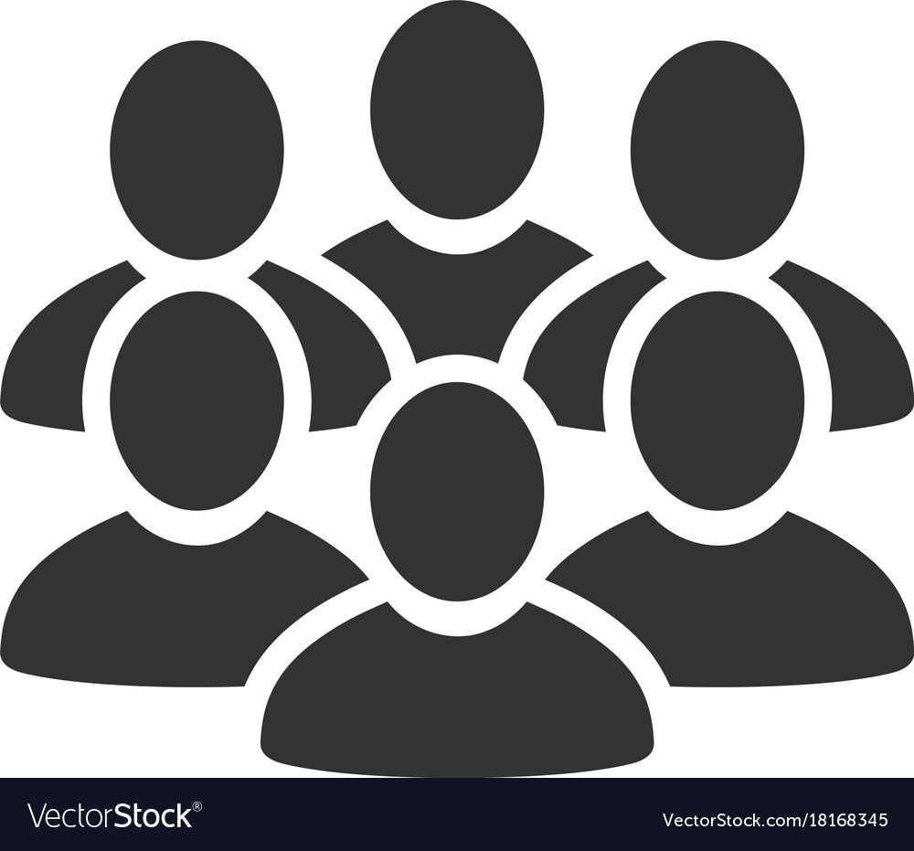 User crowd flat icon Royalty Free Vector Image