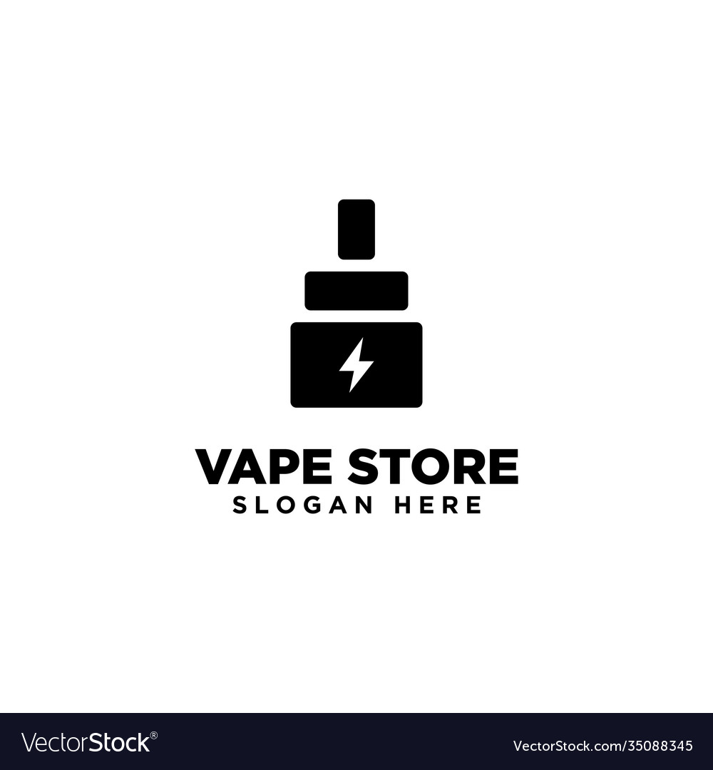 Vape Store Logo Design Template Lizenzfreies Vektorbild