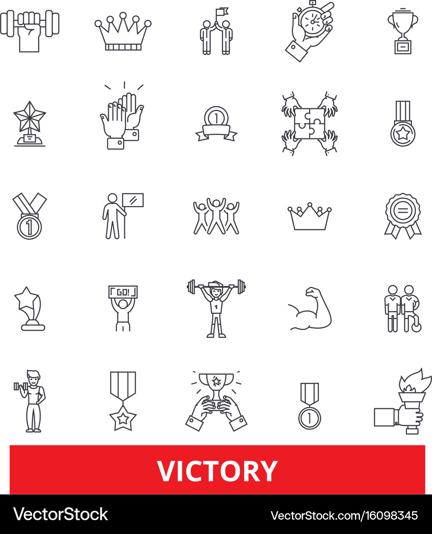Victory champion win winner success triumph Vector Image