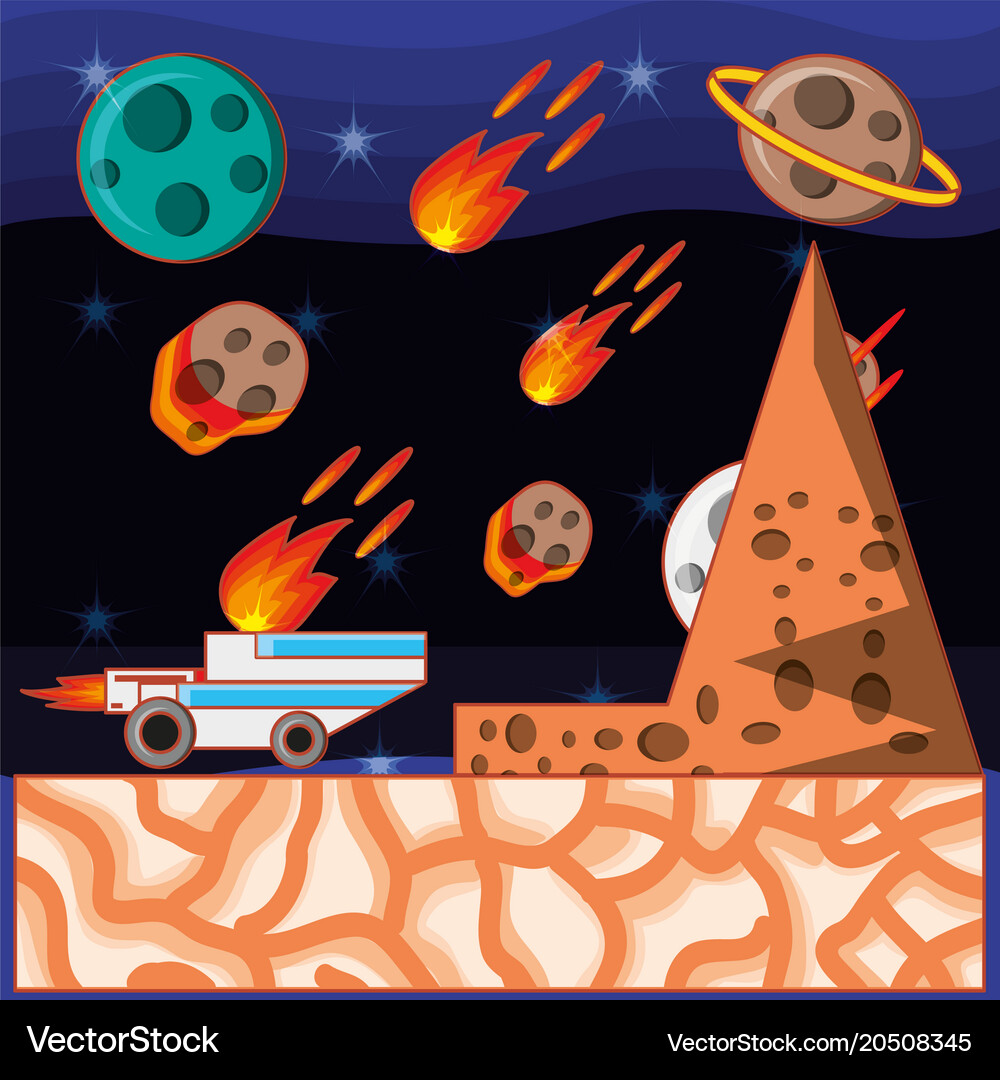 Video game scene interface Royalty Free Vector Image