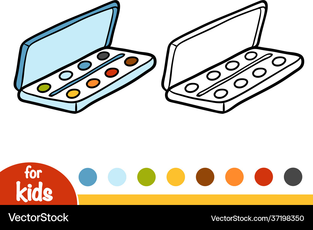 Coloring book watercolor Royalty Free Vector Image