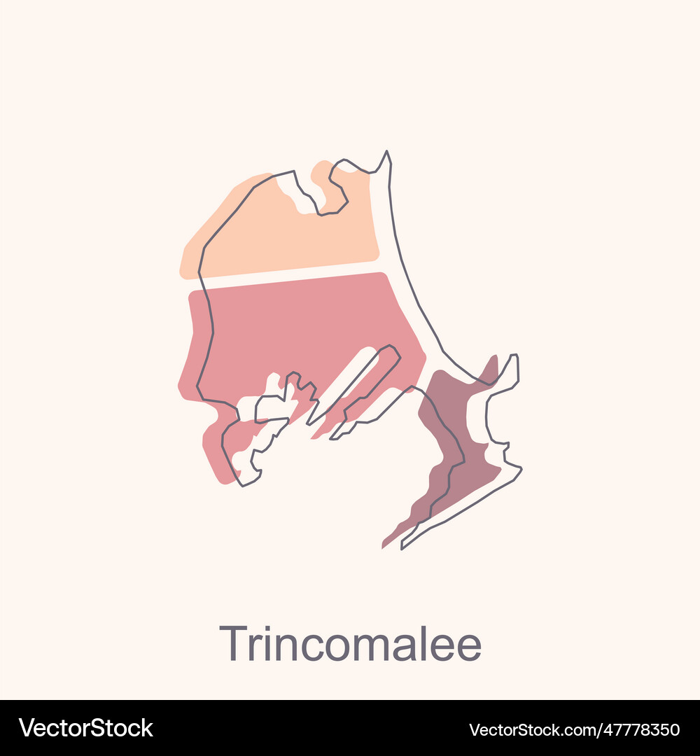 File map of trincomalee geometric Royalty Free Vector Image