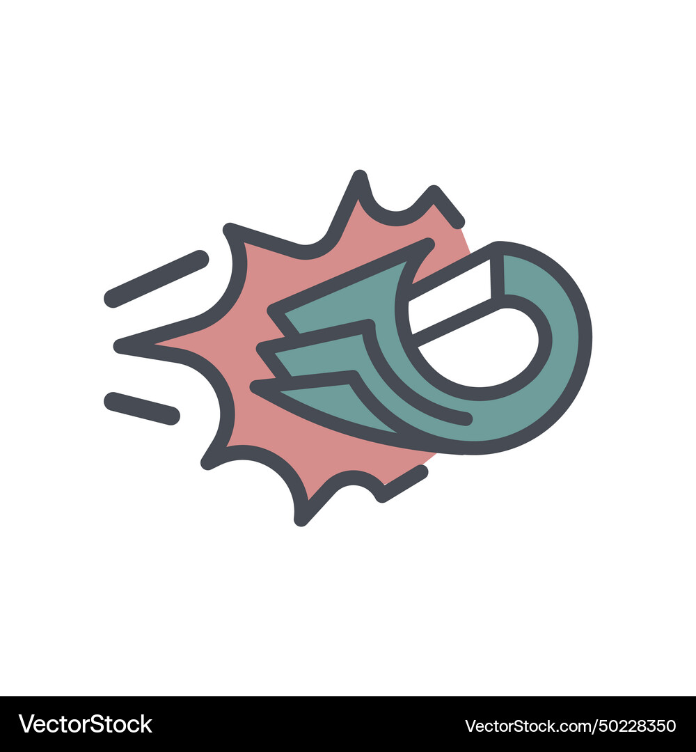 Flying book logo design isolated on a white Vector Image