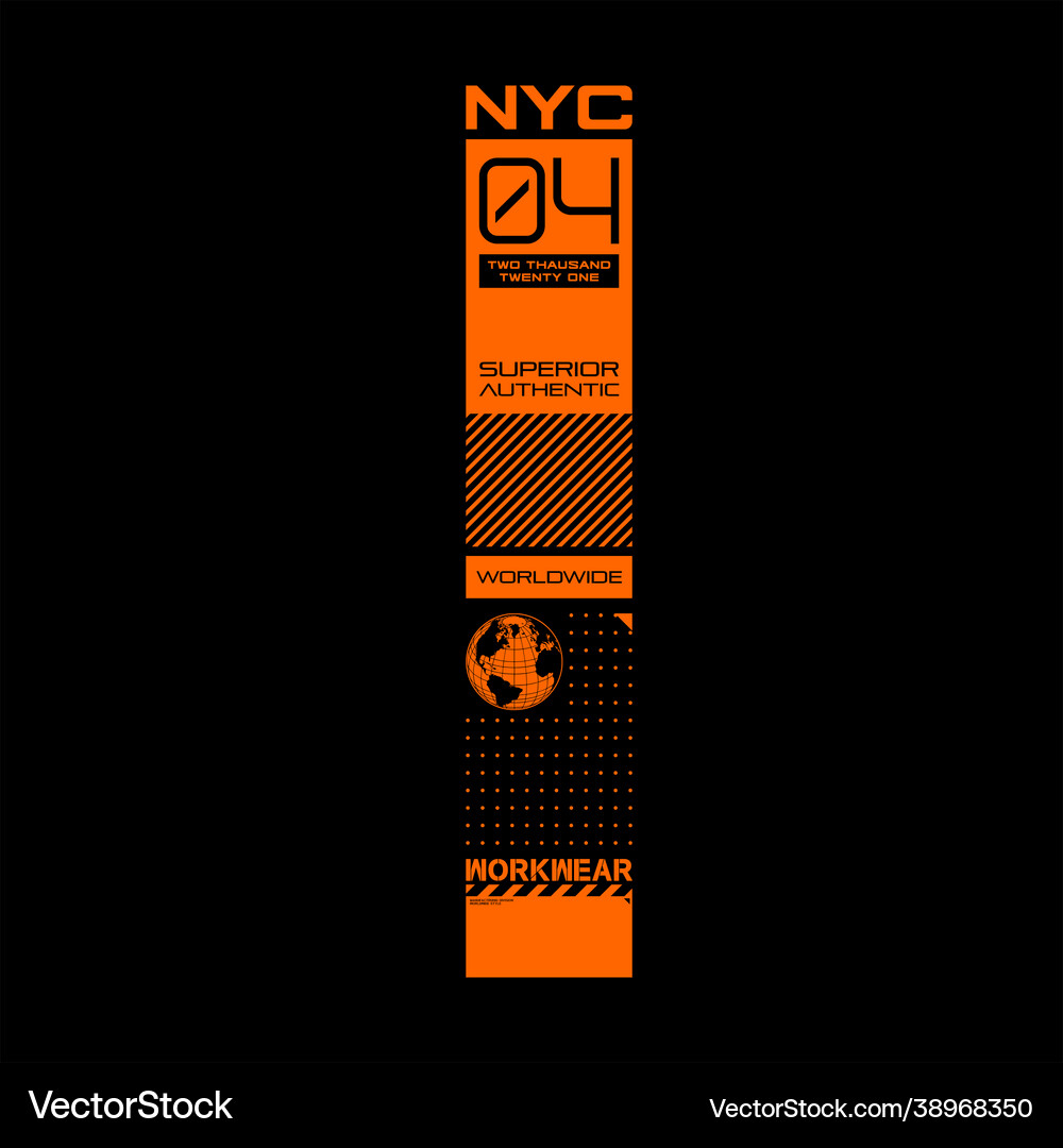 Nyc 04 superior authentic line strips simple Vector Image