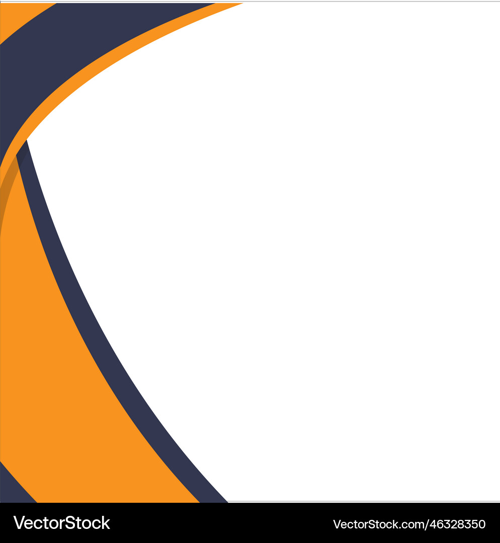 Orange and black corner border Royalty Free Vector Image
