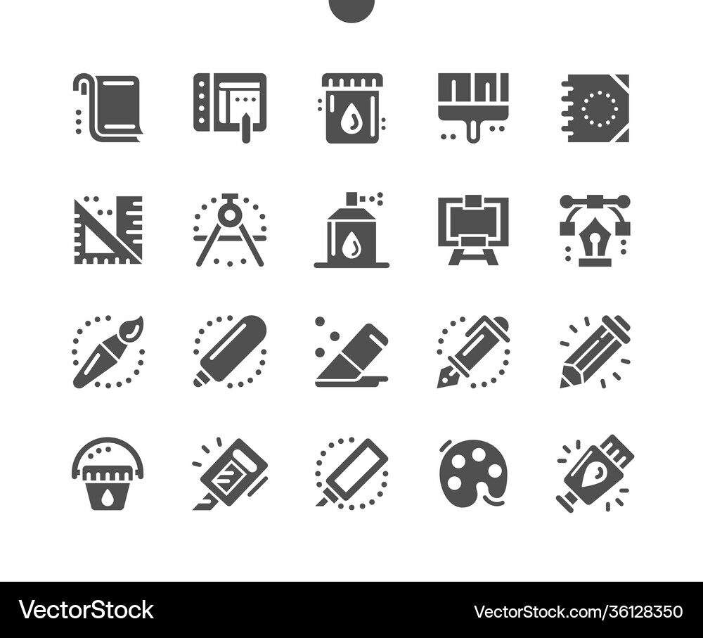 Paint and art tools graphics tablet stationery Vector Image