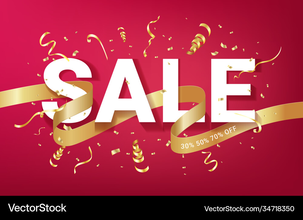 Sale ads celebration banner template Royalty Free Vector