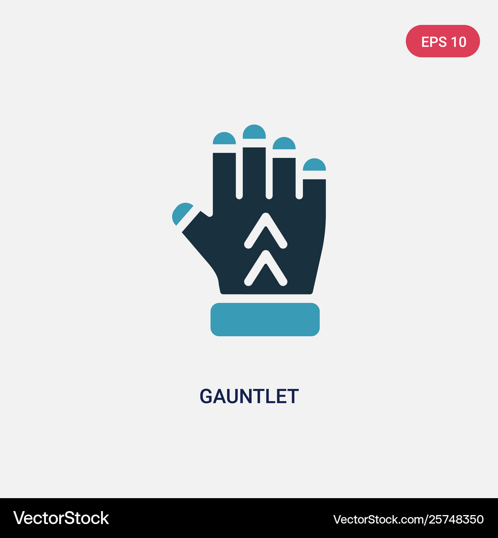 Two color gauntlet icon from shapes concept Vector Image