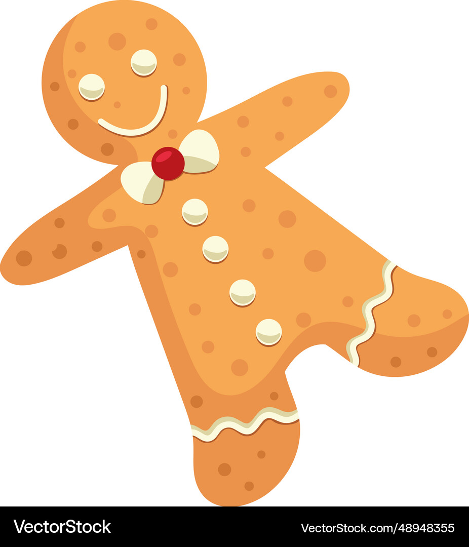 Christmas gingerbread man Royalty Free Vector Image