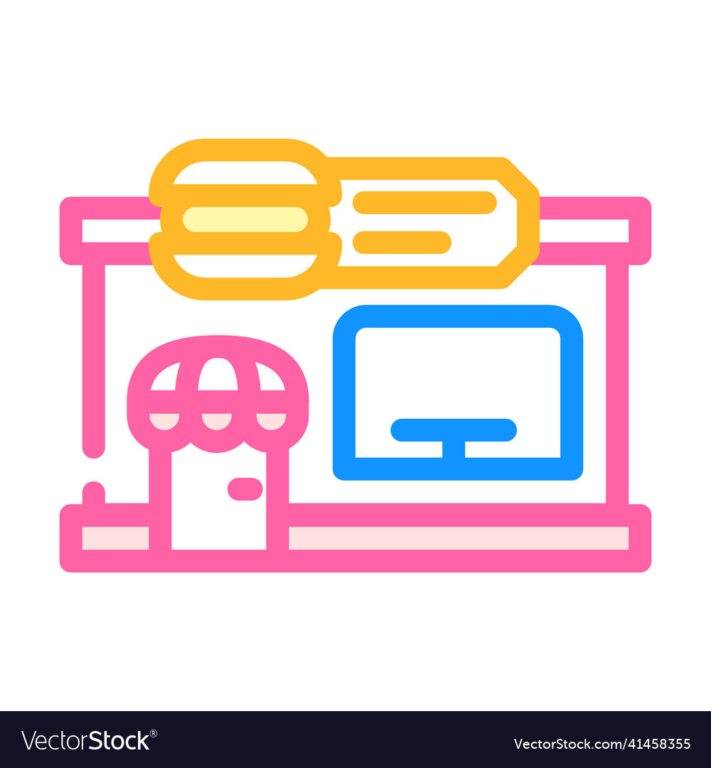 Eatery building color icon Royalty Free Vector Image Eatery building color icon Royalty Free Vector Image