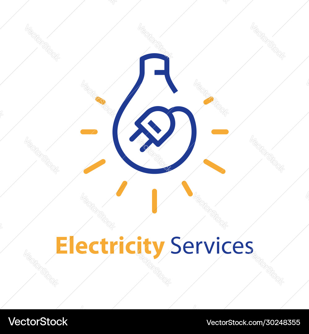 Electricity repair and maintenance Royalty Free Vector Image