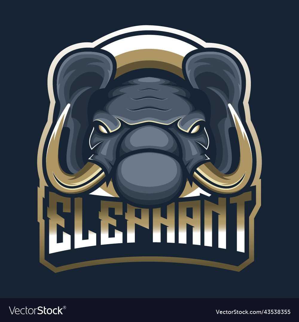 Elephant mascot logo Royalty Free Vector Image