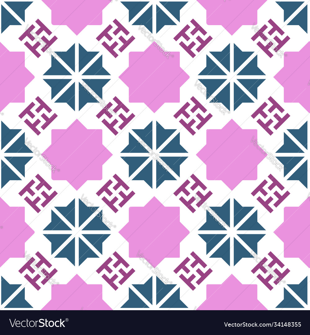Geometric color pattern seamless Royalty Free Vector Image