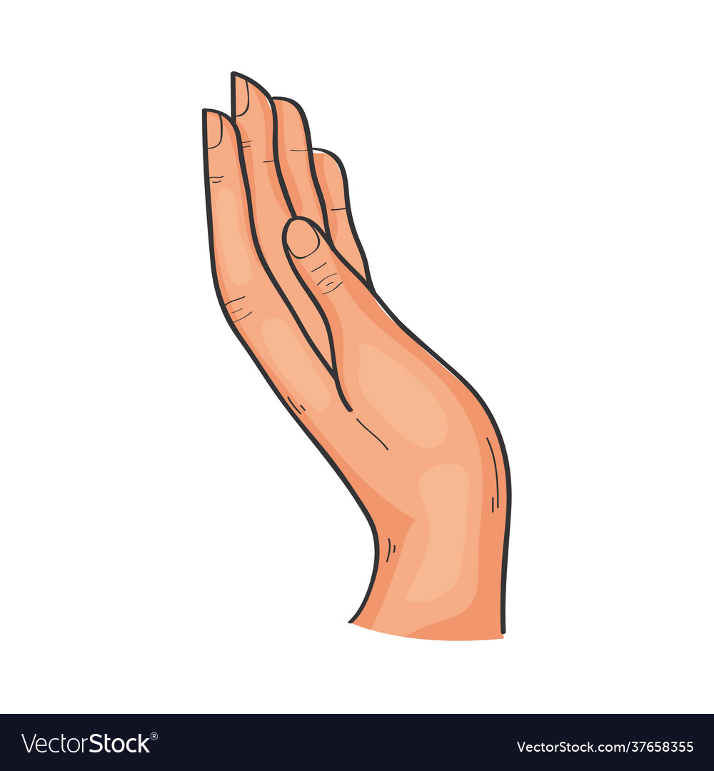 Lifting hand expression Royalty Free Vector Image