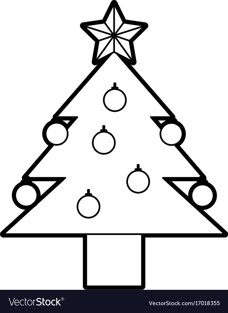 Pine tree isolated icon Royalty Free Vector Image