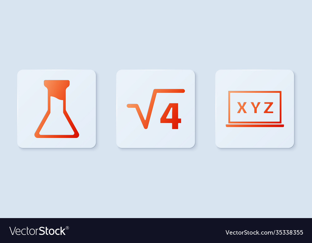 Set square root 4 glyph test tube and flask Vector Image Set square root 4 glyph test tube and flask Vector Image