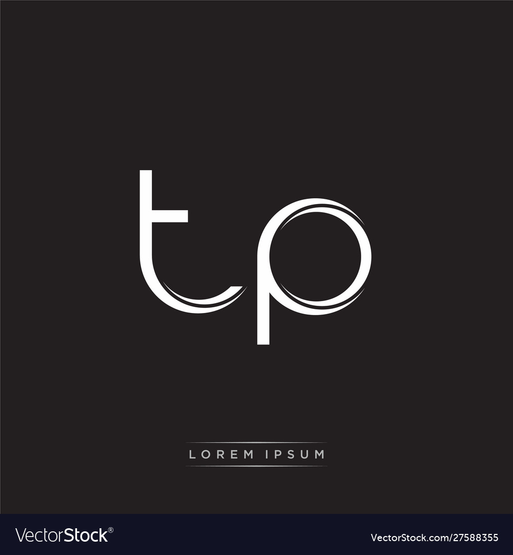 Tp initial letter split lowercase logo modern Vector Image