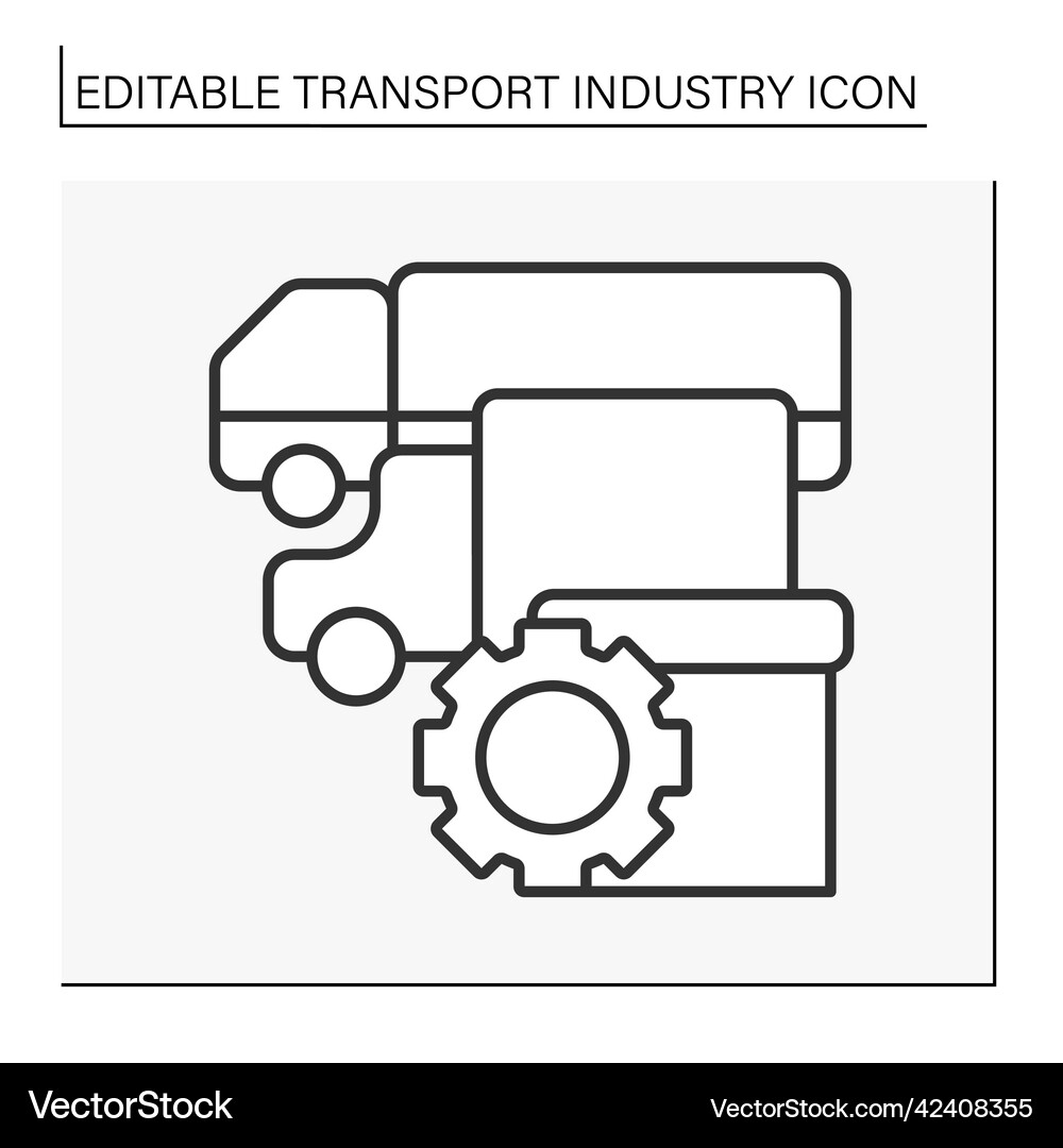 Transport company line icon Royalty Free Vector Image