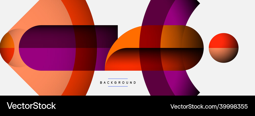 Trendy shapes color minimal design composition Vector Image