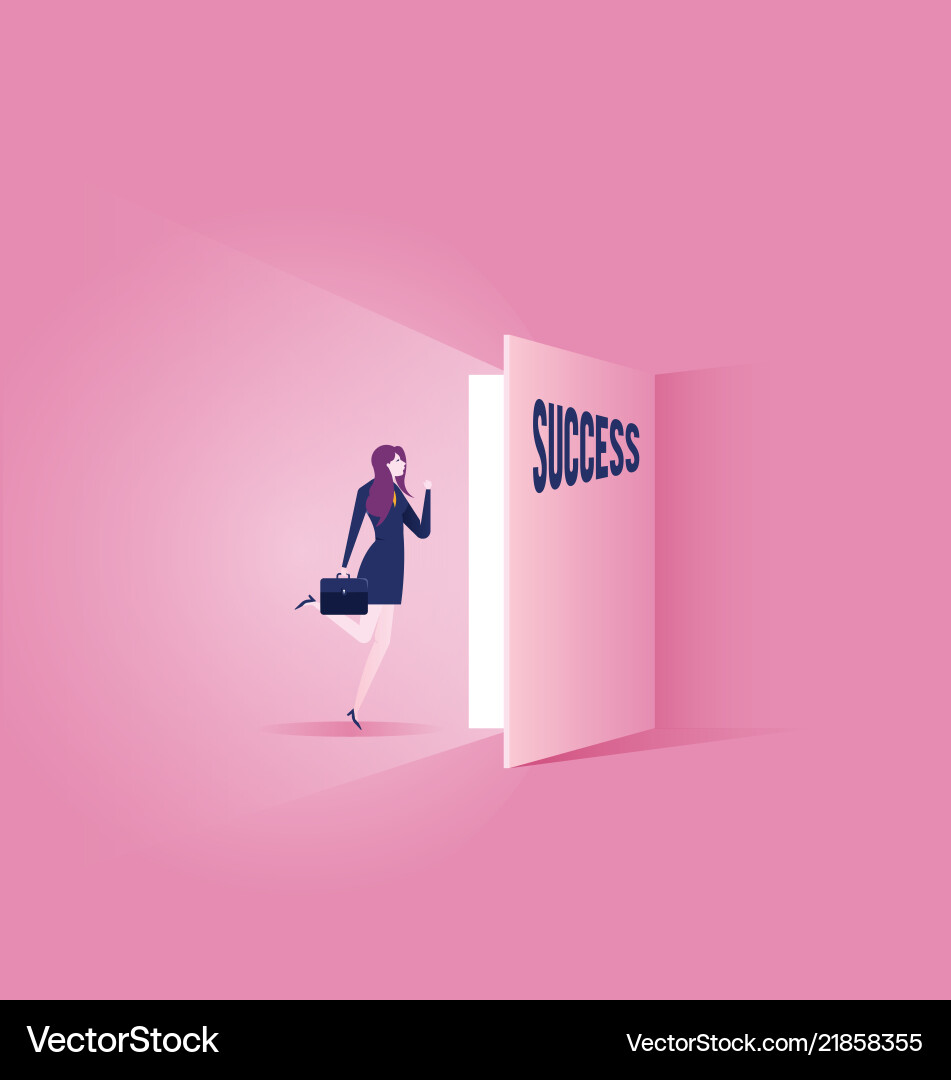 Way to success - business concept Royalty Free Vector Image