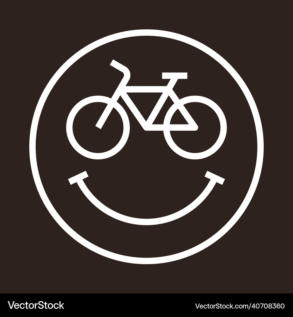 Bike smiley icon Royalty Free Vector Image - VectorStock