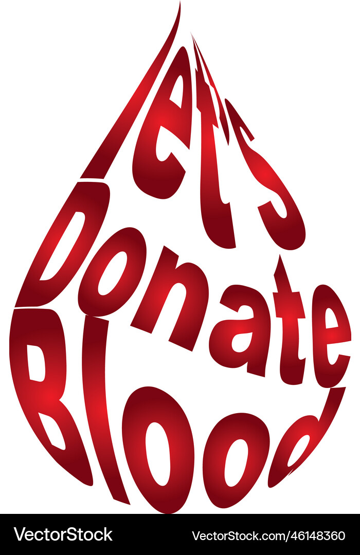 Blood donation campaign logo Royalty Free Vector Image