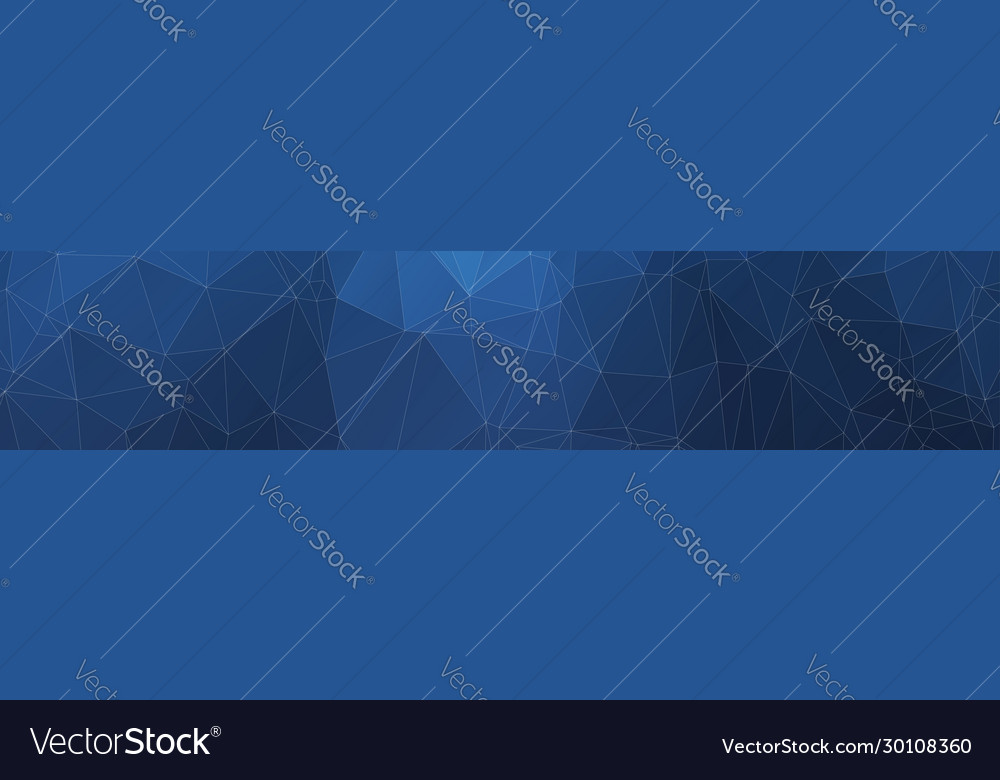 Blue triangular polygonal banner background Vector Image