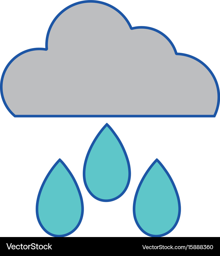 Cloud with rain and natural weather Royalty Free Vector
