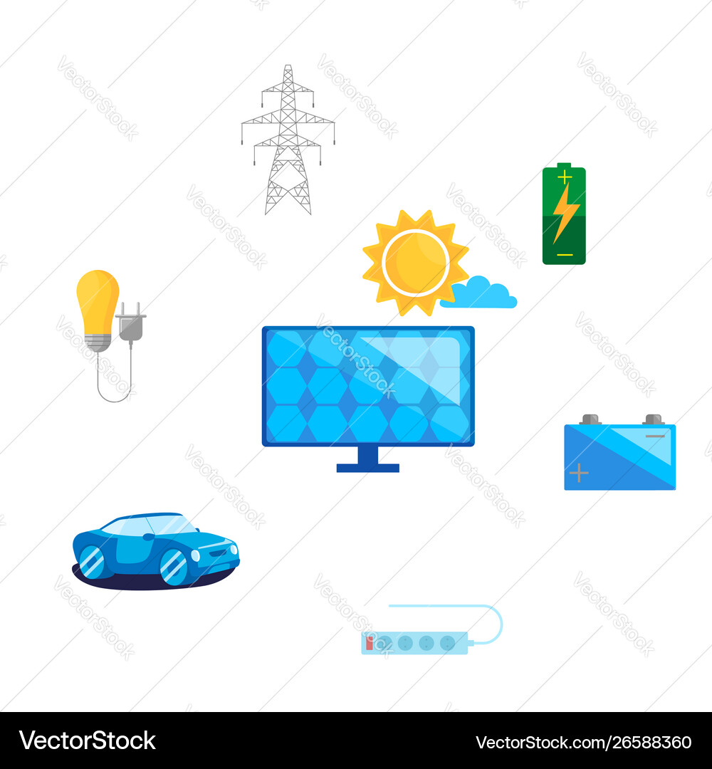 Concept safe and use alternative renewable energy Vector Image