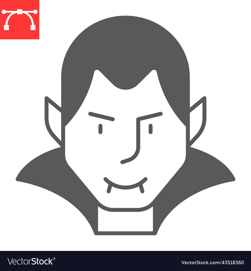 Dracula glyph icon Royalty Free Vector Image - VectorStock Dracula glyph icon Royalty Free Vector Image - VectorStock