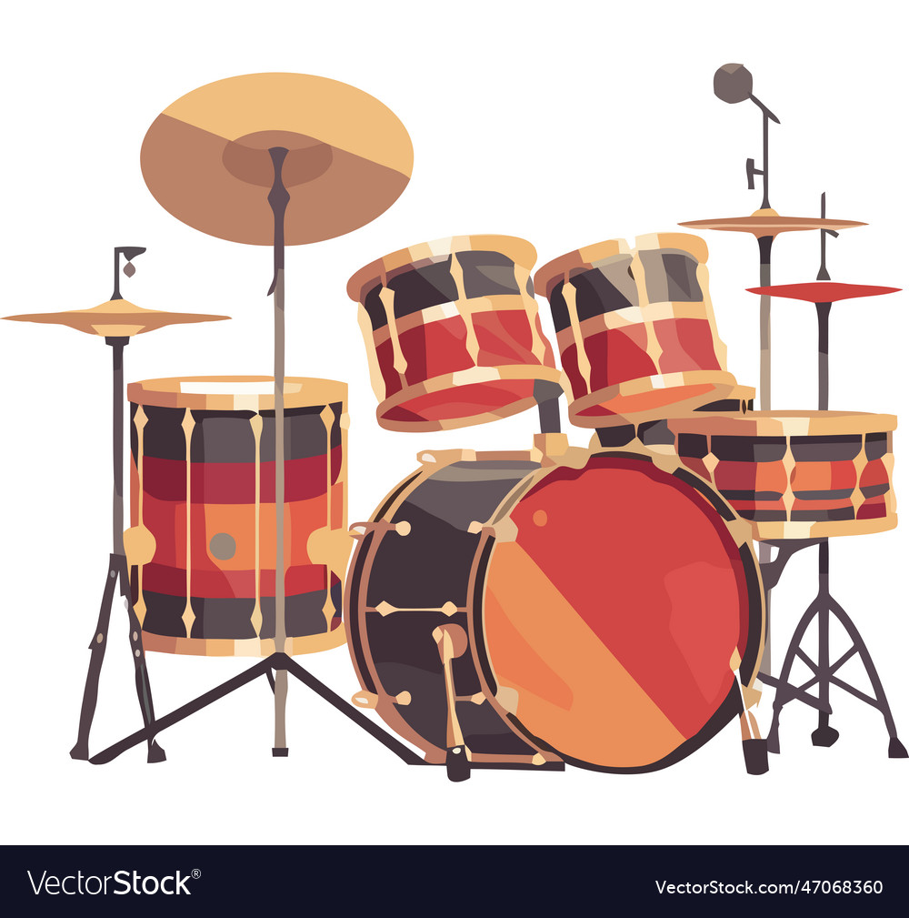 Drums instruments design Royalty Free Vector Image