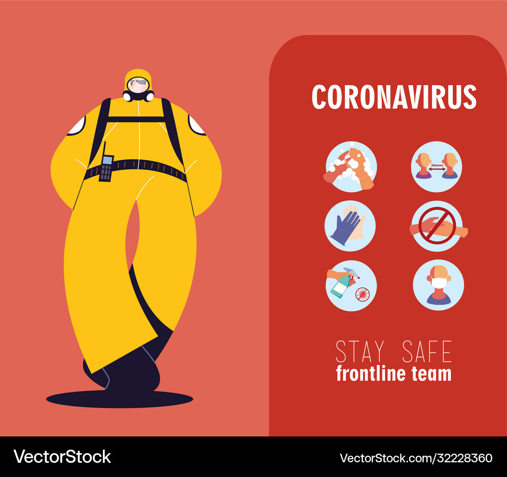 Frontline medical team provides recommendations Vector Image