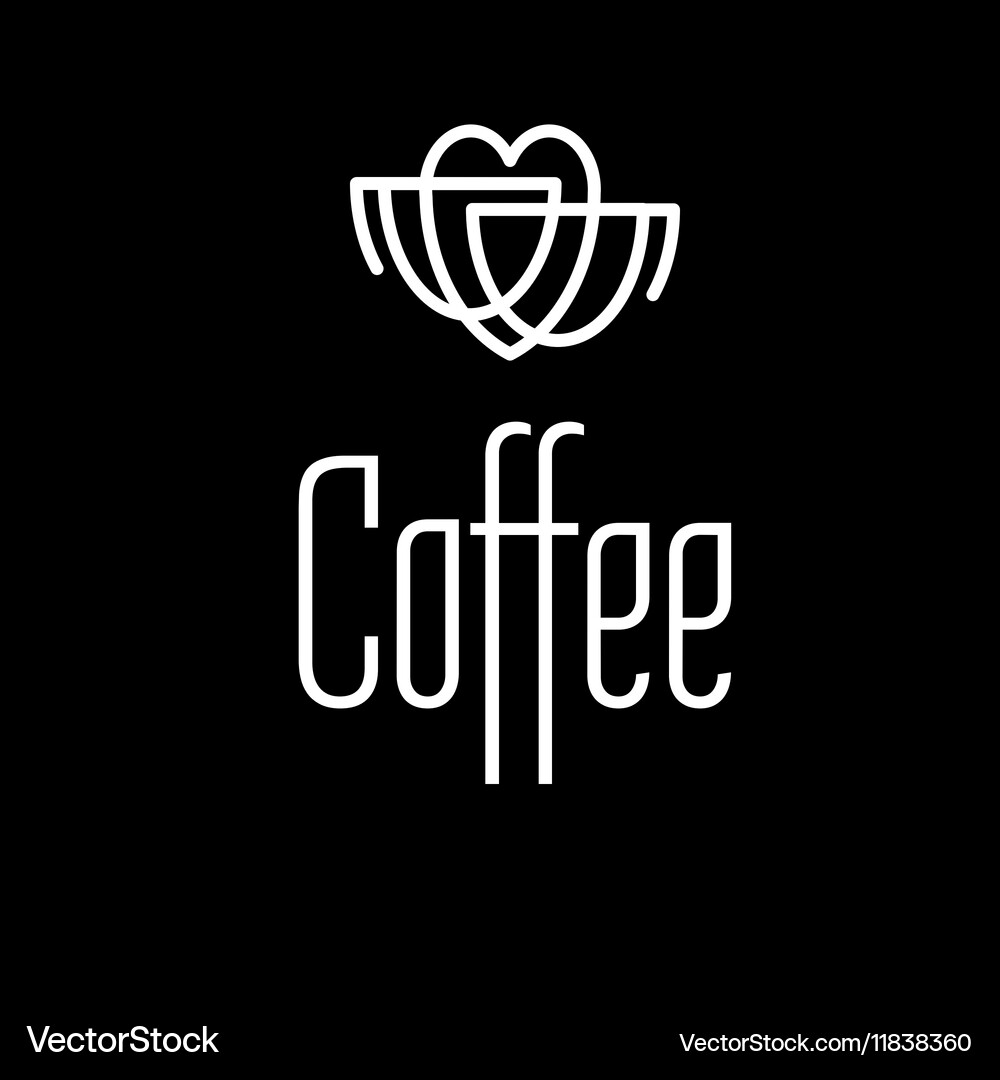 Logo coffee set Royalty Free Vector Image - VectorStock
