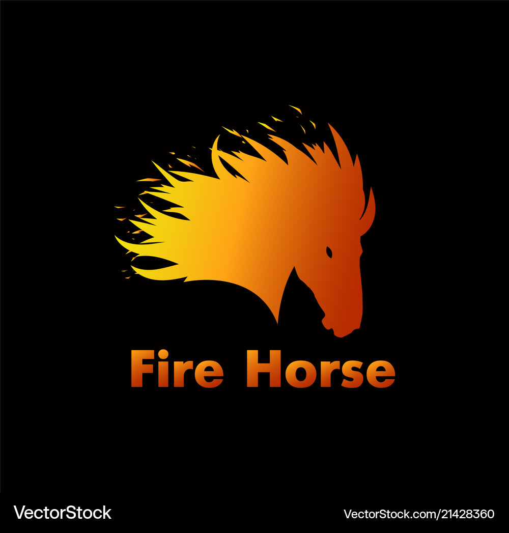 Logo fire horse company to develop high speed Vector Image