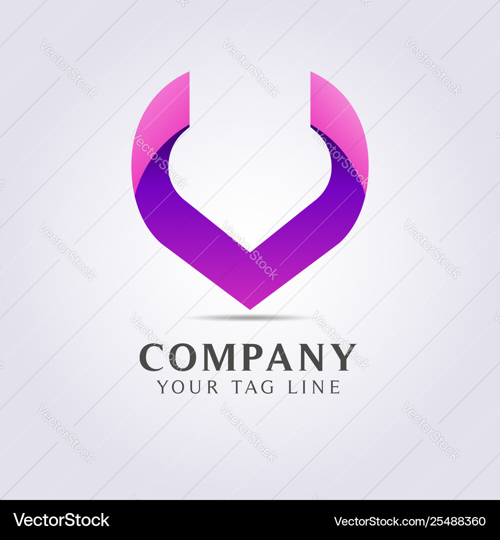 Modern letter v template is suitable for your Vector Image