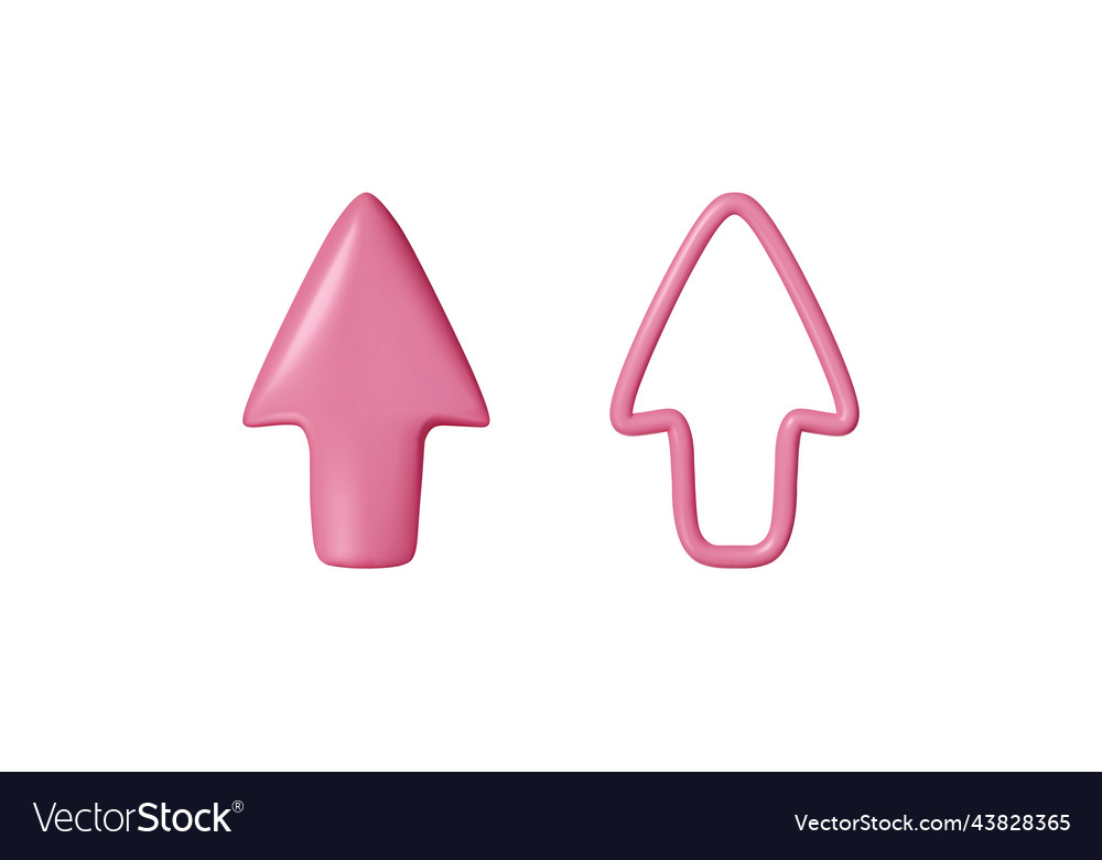 3d arrow pointer or mouse cursor Royalty Free Vector Image