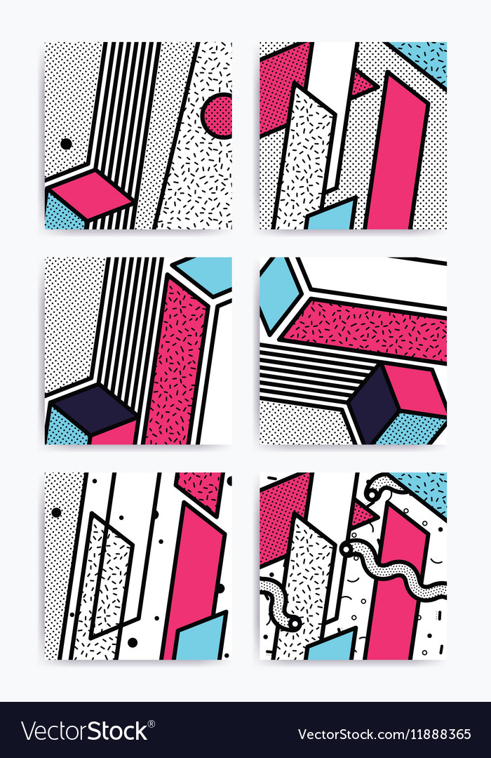 Colorful pop art set Royalty Free Vector Image