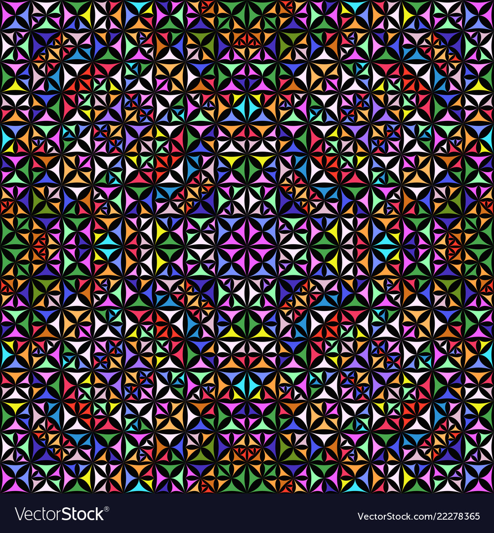 Colorful seamless abstract curved triangle mosaic Vector Image