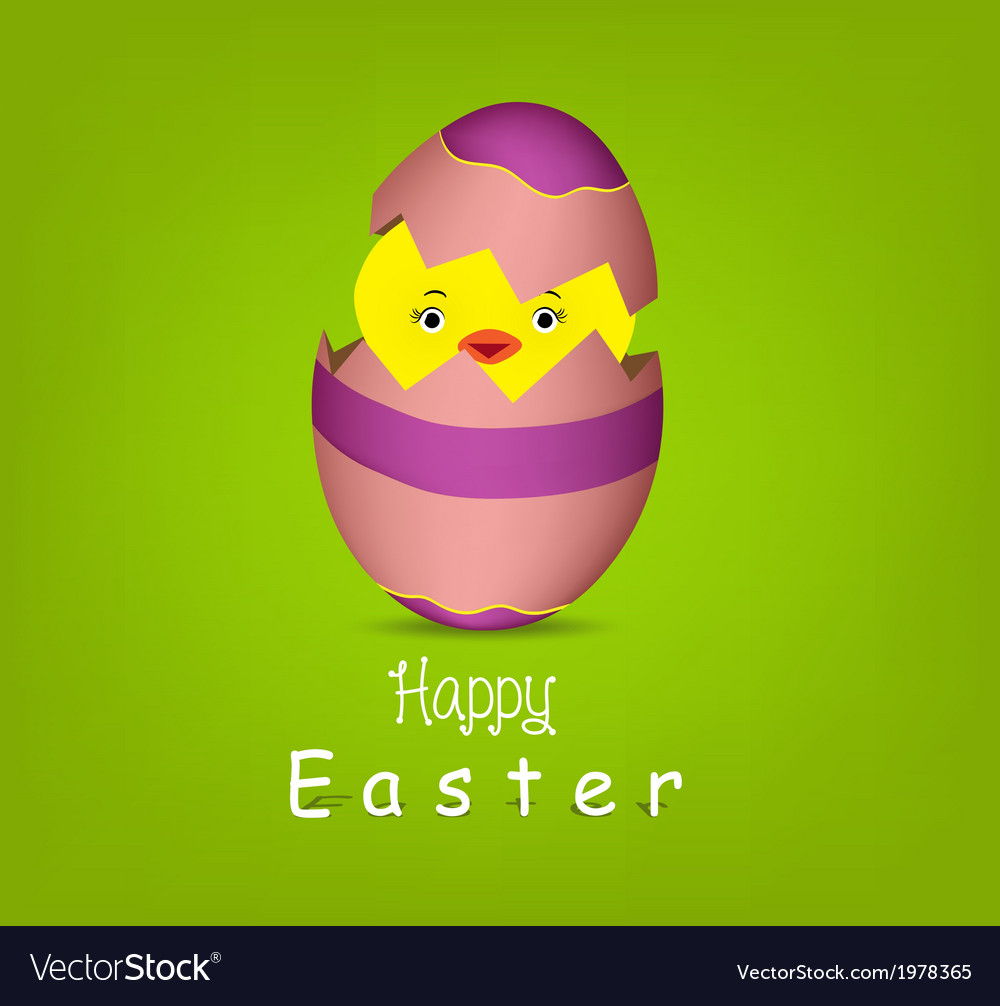 Easter eggs and happy Royalty Free Vector Image