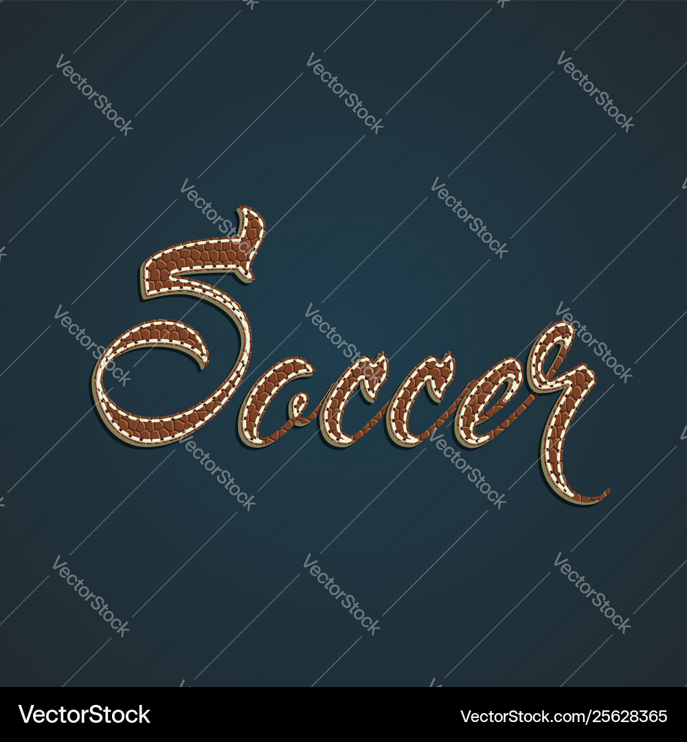 Realistic leather word Royalty Free Vector Image