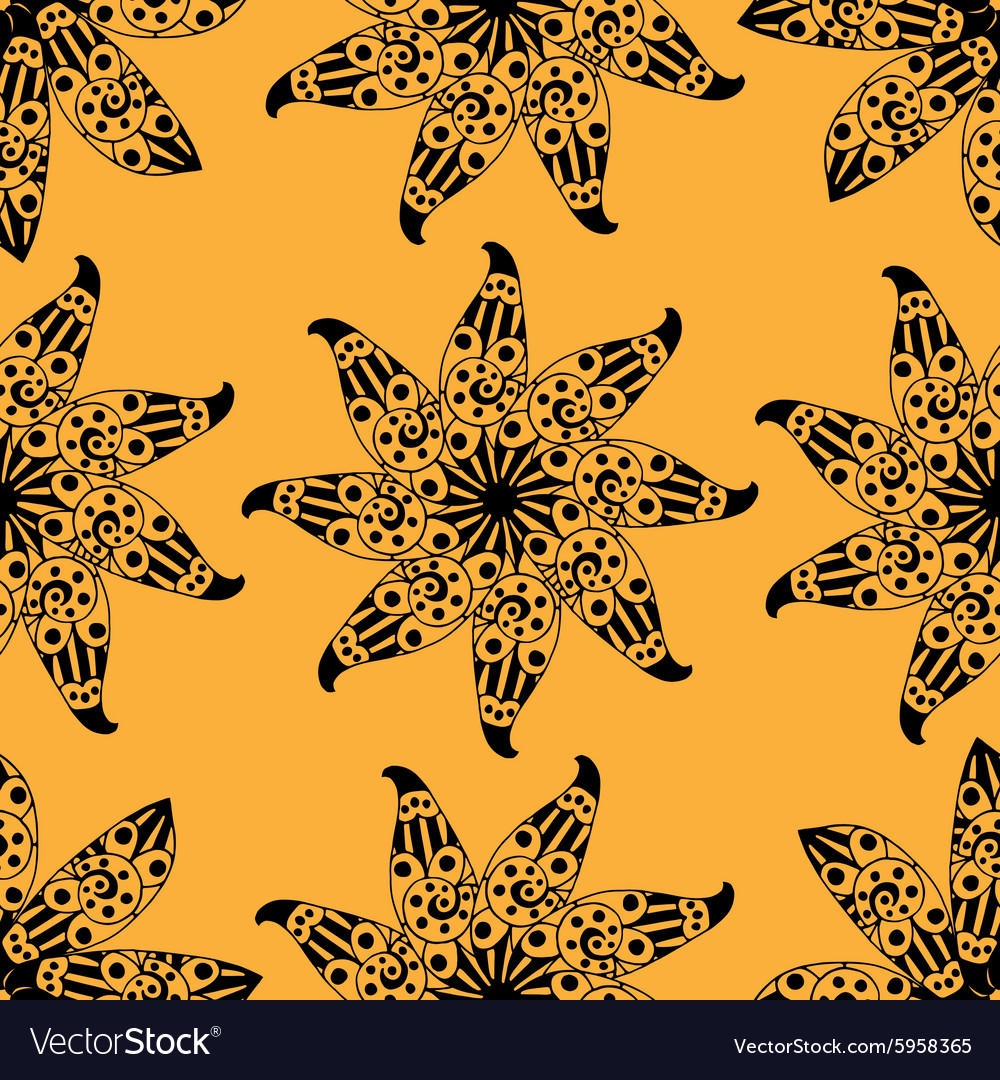 Seamless yellow pattern Royalty Free Vector Image