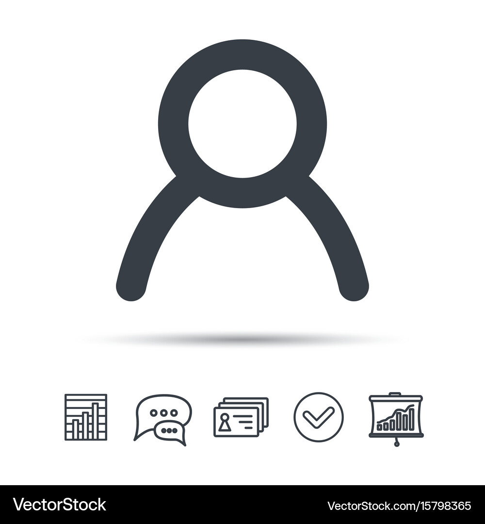 User icon human person sign Royalty Free Vector Image