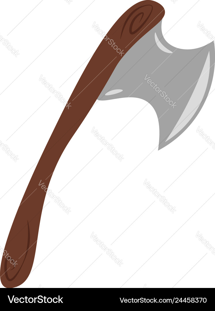 A wooden axe or color Royalty Free Vector Image