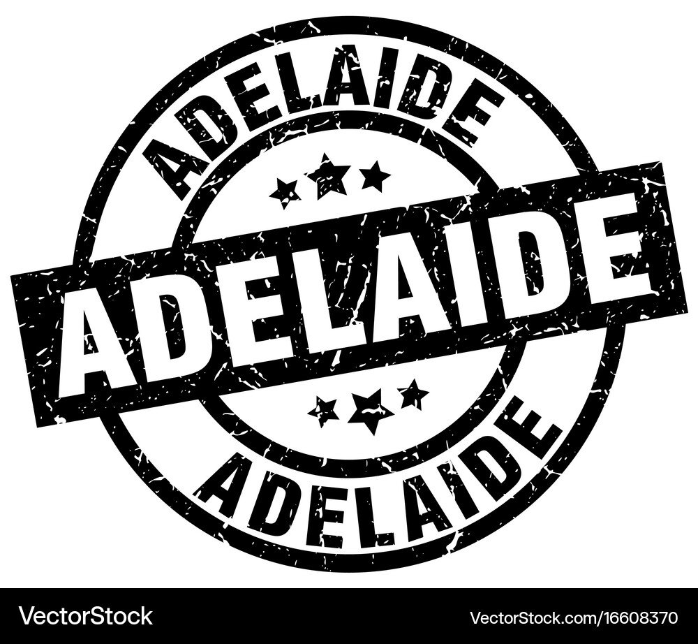 Adelaide black round grunge stamp Royalty Free Vector Image