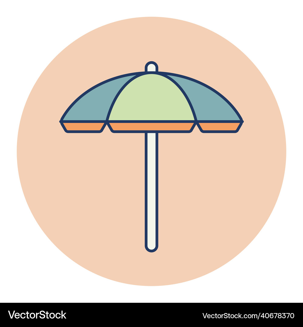 Beach parasol icon summer sign graph symbol Vector Image