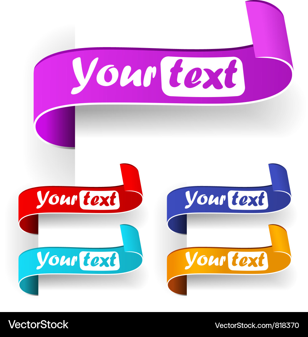 Collection of color tabs Royalty Free Vector Image