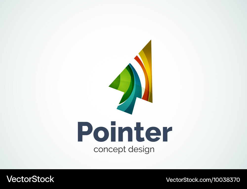 Cursor Logo Vorlage Mauszeiger und Pfeil Vektorbild
