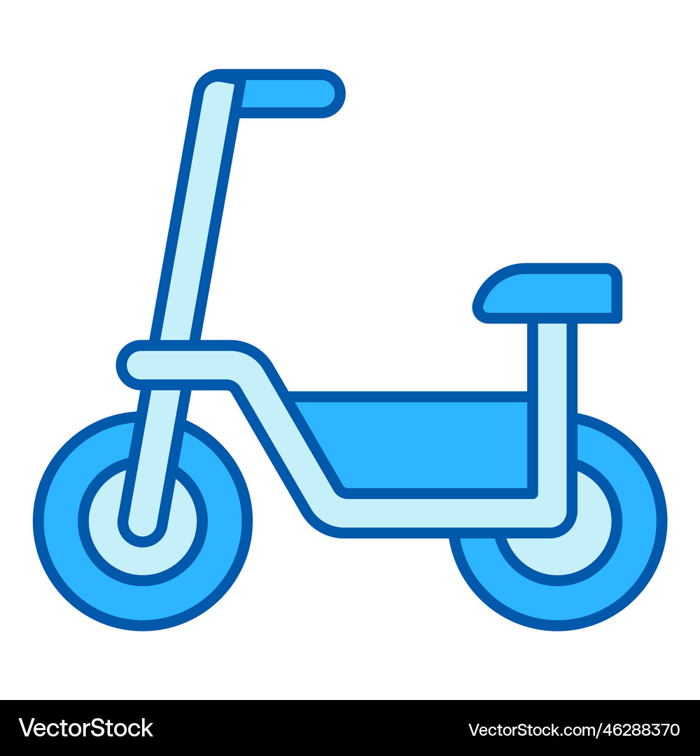 Electric scooter with seat 3 Royalty Free Vector Image